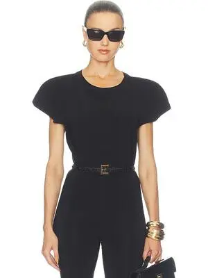Norma Kamali Cap Sleeve Bodysuit - Black