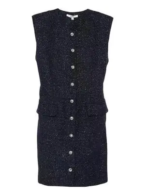 Maje Button-up Mini Dress - Blue