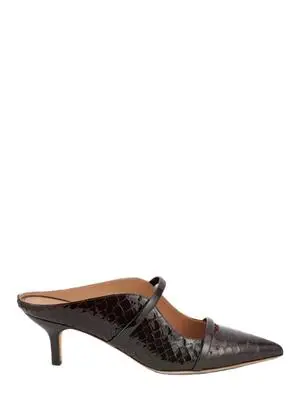 MALONE SOULIERS Malone Souliers Maureen Embossed Leather Mules Brown