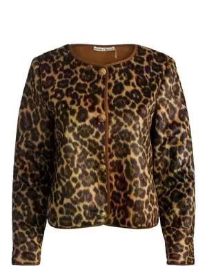 Alice + Olivia Alma Leopard-print Faux-fur Coat - Brown