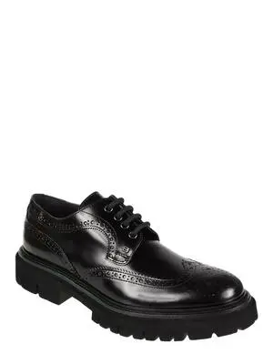 BALDININI Brogue-detail Chunky-sole Derby Shoes - Black