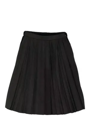 Mihara Yasuhiro Pleated A-line Skirt - Black