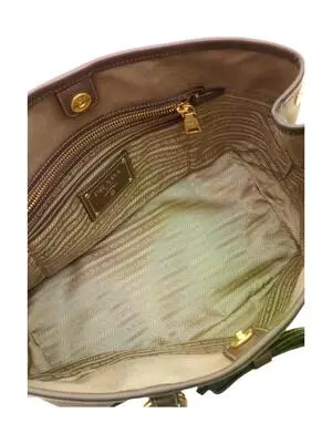Prada Logo-jacquard Two-way Handbag - Neutrals
