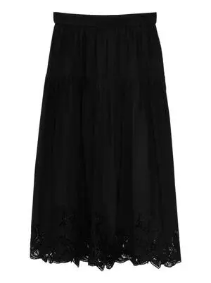 BAMBAH Rowan Eyelet Skirt - Black
