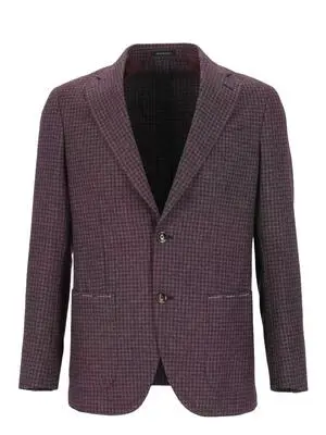 AL DUCA D’AOSTA 1902 Houndstooth Single-breasted Blazer - Red