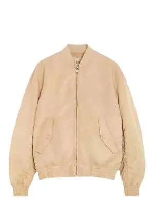 Valentino Garavani Vgold Embellished Nylon Bomber Jacket - Neutrals