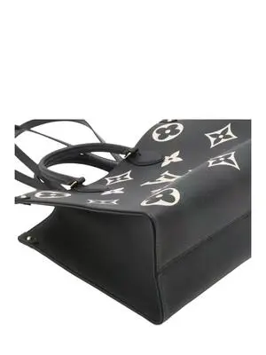 LOUIS VUITTON Bicolor Monogram Empreinte Giant Onthego Satchel - Black