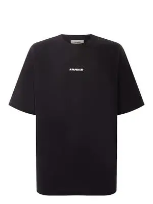 A PAPER KID Logo-print Crew-neck T-shirt - Black