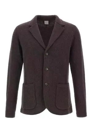 Eleventy Knit Patch-pocket Blazer - Brown