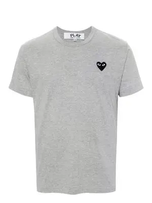 Comme Des Garçons Embroidered Heart T-shirt - Grey