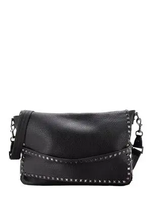 VALENTINO Valentino Garavani Rockstud Leather Large Cross Body Messenger Bag
