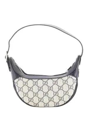 Gucci Ophidia Half Moon Bag Gg Coated Canvas Mini Hobo Bag - Blue