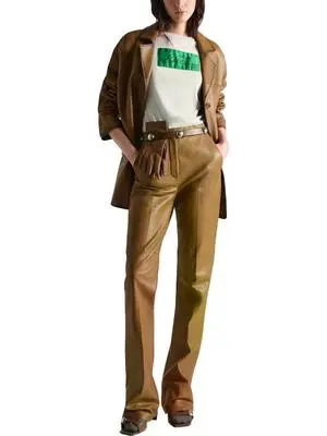 DOROTHEE SCHUMACHER Dorothee Schumacher Pressed-Crease Leather Trousers