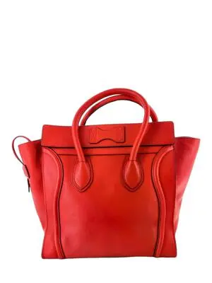 Celine Phantom Bag Grainy Leather Medium Tote Bag - Red
