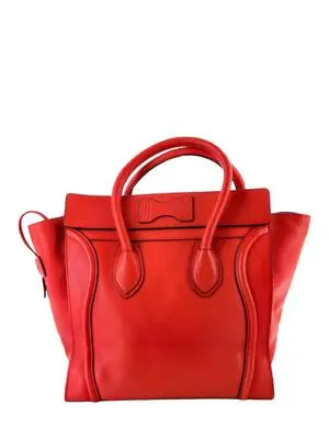 Celine Phantom Bag Grainy Leather Medium Tote Bag - Red