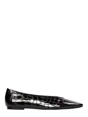 BLACK SUEDE STUDIO BLACK SUEDE STUDIO Ayra Croc-Effect Ballet Flats