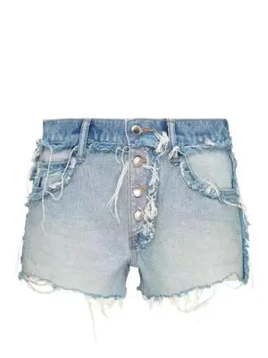 ALEXANDER WANG Inverted Frayed Denim Shorts