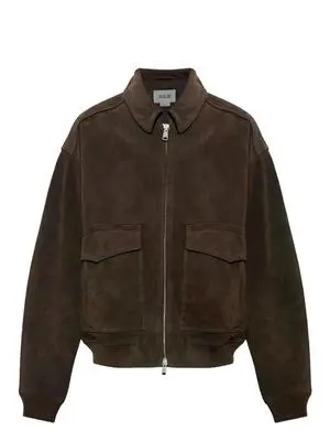 AGOLDE AGOLDE Suede Bomber Jacket Brown