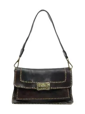 CAMPOMAGGI Agnese Studded Leather Shoulder Bag - Brown