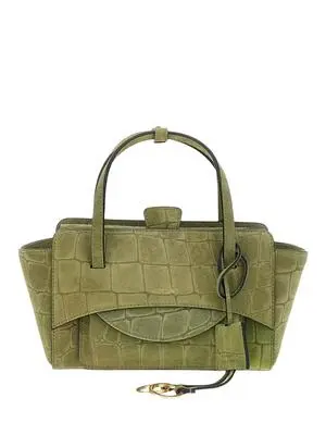 HIDESINS S Flap Croc-effect Tote Bag - Green