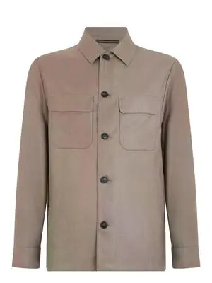 SLOWEAR Flap-pocket Shirt - Brown