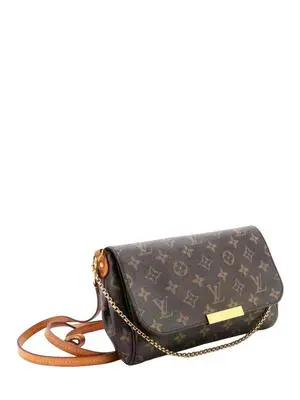 LOUIS VUITTON Monogram Canvas Favorite Pm Clutch Bag - Brown