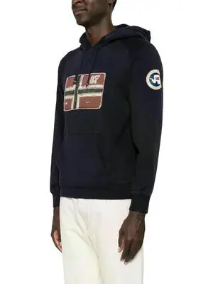 NAPAPIJRI B-archive Logo-patch Drawstring Hoodie - Blue