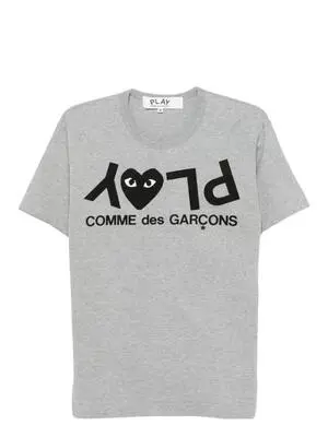 Comme Des Garçons Logo-print Cotton T-shirt - Grey
