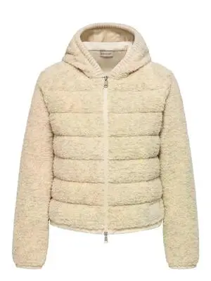 Moncler Moncler Quilted Hooded Jacket Neutrals