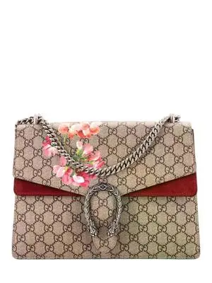 Gucci Dionysus Bag Blooms Print Gg Coated Canvas Medium Shoulder Bag - Brown