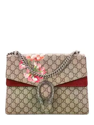 Gucci Dionysus Bag Blooms Print Gg Coated Canvas Medium Shoulder Bag - Brown