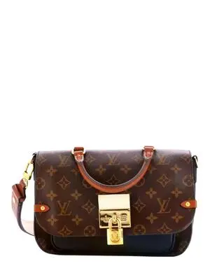 LOUIS VUITTON Louis Vuitton Vaugirard Handbag Monogram Canvas With Leather Satchel Black