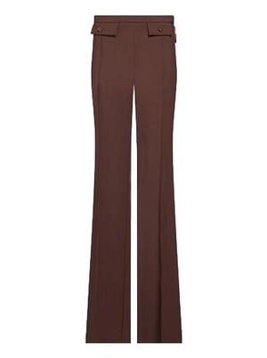 Elisabetta Franchi Flared Crepe Trousers - Brown