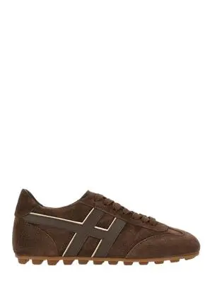 Hogan H693 Leather Sneakers - Brown
