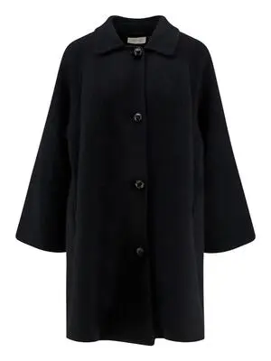 THE ROW Ina Virgin Wool And Cashmere Coat - Black