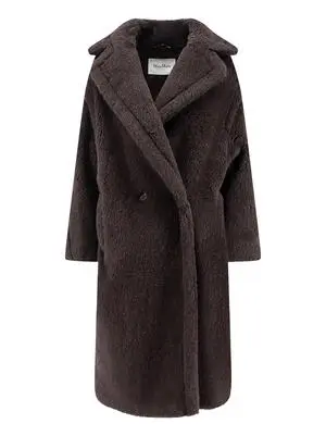 Max Mara Tedgirl Alpaca Virgin Wool And Silk Coat - Brown