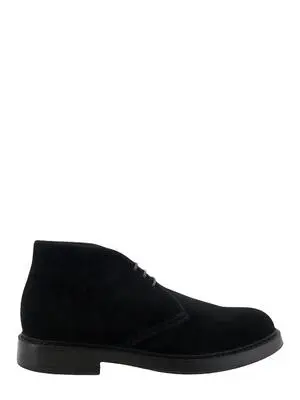 DOUCAL'S Suede Lace-up Boots - Black