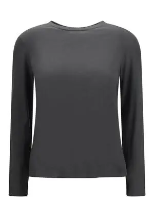 Max Mara S MAX MARA Fumetto Embroidered Logo T-Shirt Gray