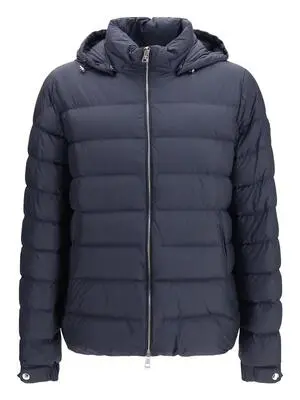 Moncler Arneb Short Hooded Puffer Jacket - Blue