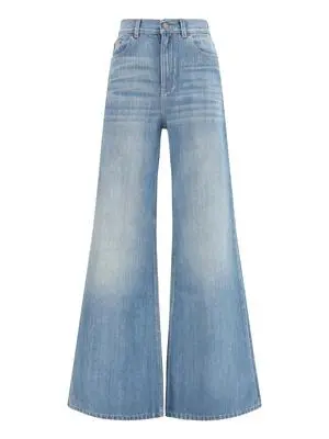 Chloé High-rise Wide-leg Denim Jeans - Blue