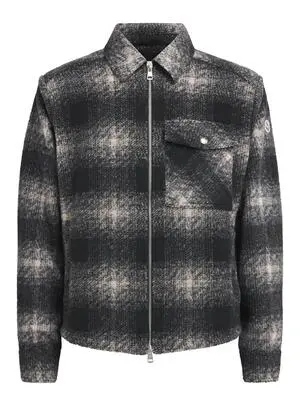 Moncler Check Zip-up Overshirt - Black