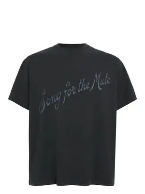 SONG FOR THE MUTE Cotton Logo T-shirt - Black