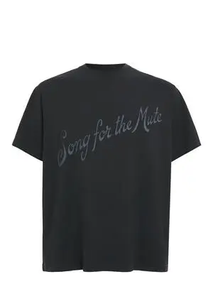 SONG FOR THE MUTE Cotton Logo T-shirt - Black