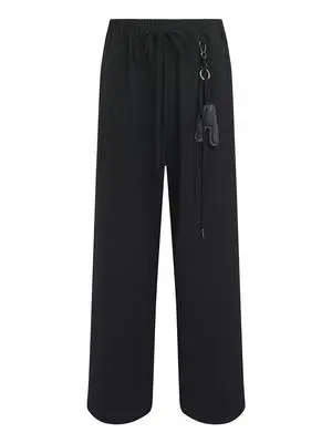 SONG FOR THE MUTE Pleated Lounge Trousers - Black