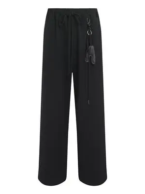 SONG FOR THE MUTE Pleated Lounge Trousers - Black
