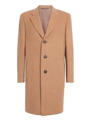 Canali Cashmere-silk Overcoat - Brown