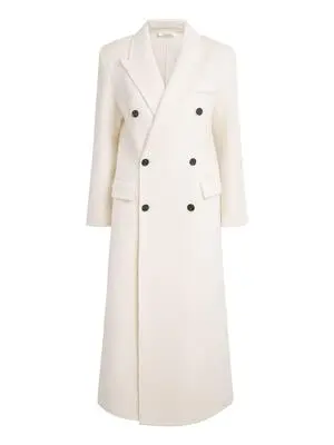 VORANIDA Double-breasted Taren Overcoat - Ivory