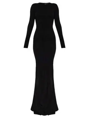 RICK OWENS Rick Owens Drkshdw Long Sleeved Floor-Length Dress