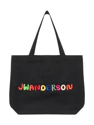 J.W.ANDERSON Logo-embroidered Tote Bag - Black
