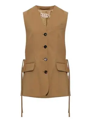Marni Buttoned Sleeveless Vest - Brown